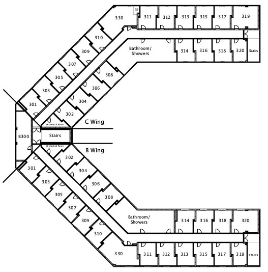 Erickson third floor layout | Augustana College