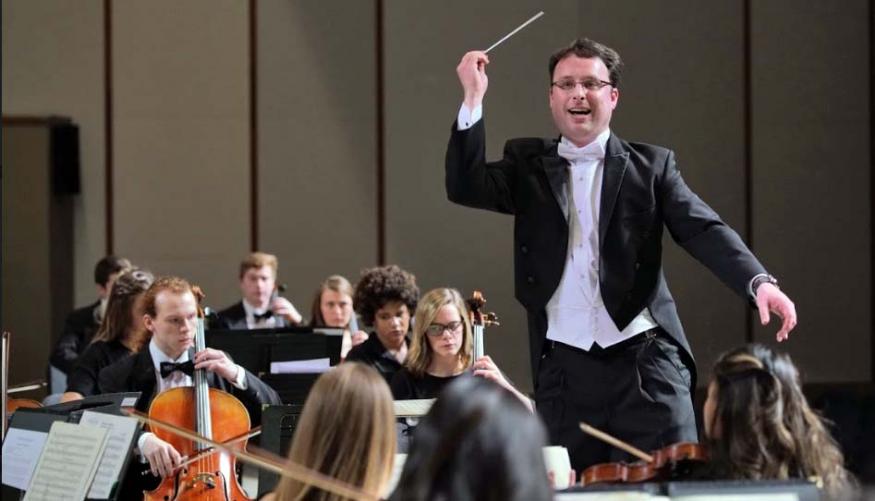 Passionate Augie orchestra conductor is going places | Augustana College