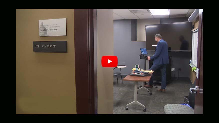 Professor fills empty classroom with sense of normalcy | Augustana College